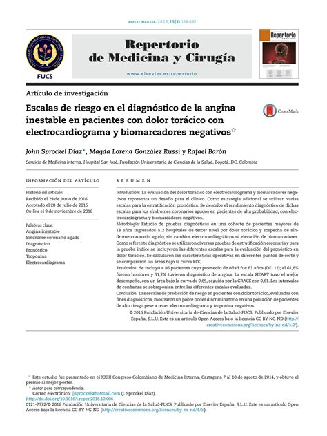 SOLUTION: Escalas de riesgo en el diagn stico de la angina inestable en ...