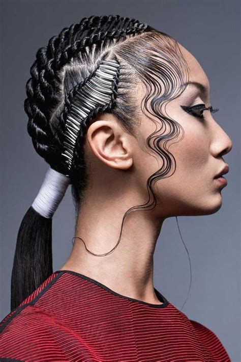 Hairstyles To Do With Box Braid Momooze Com Artistic Hair Editorial Hair Hair Earrings
