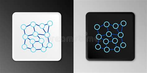 Line Neural Network Icon Isolated On Grey Background Artificial
