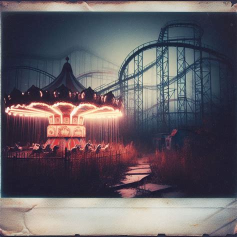 A Vintage Polaroid Of An Abandoned Amusement Park By Jameshosie1995 On