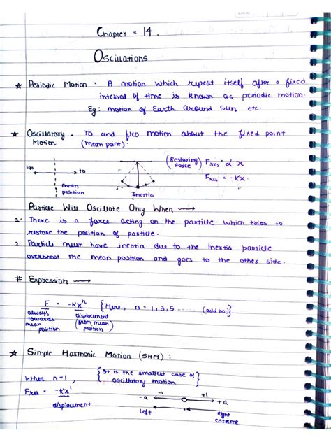 Class 11 Oscillations Pdf