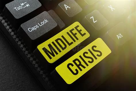 Conceptual Caption Midlife Crisis Business Overview Software