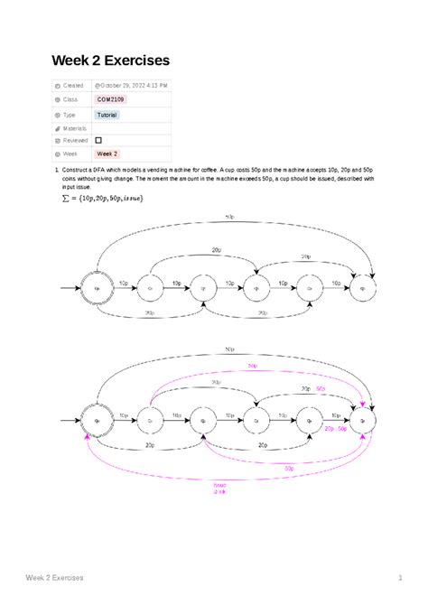 Week 2 Exercises Solutions And Step By Step Examples To The Tutorial Worksheet From Week 2