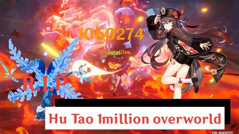 Hu Tao Hitting 1 Million Damage Overworld C0R1 Hutao Hu Tao Nuke