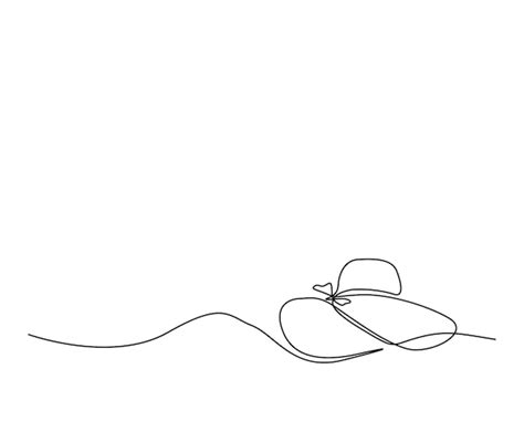 Premium Vector Continuous One Line Drawing Of Elegant Women Sun Hat