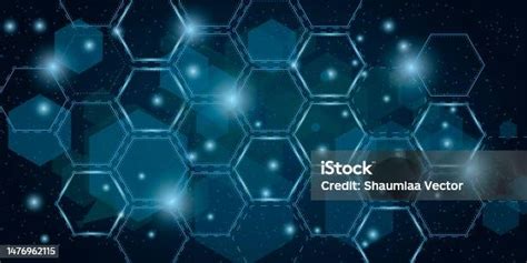 추상적인 육각형 기하학적 모양과 미래 기술 벡터 건강 관리 및 과학 의료 혁신 개념 Dna에 대한 스톡 벡터 아트 및 기타