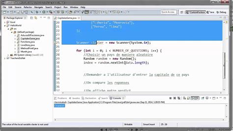 Programmer En Java Débutant 78 Jeu De Capitales Youtube