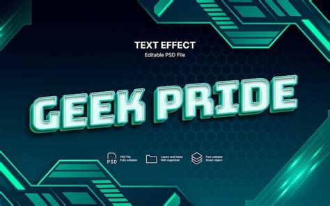 Premium Psd Geek Pride Day Text Effect