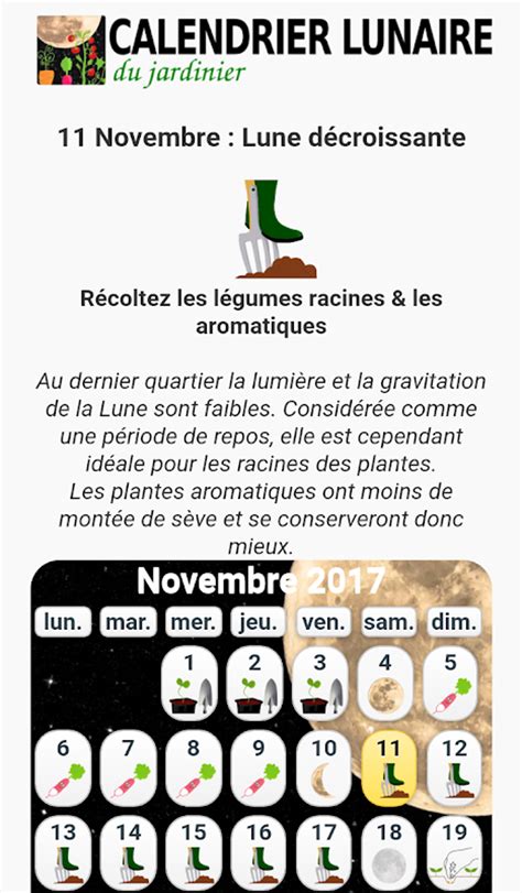 gardener s lunar calendar apk para android descargar