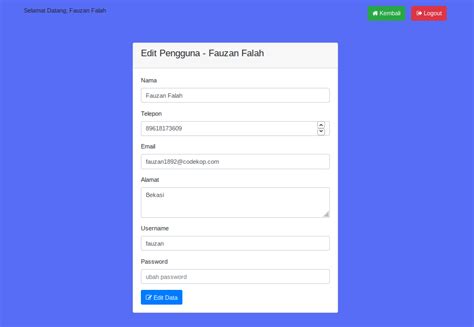 Tutorial Php Cara Membuat Login Dan Crud Oop Dengan Php Pdo Dan Mysql