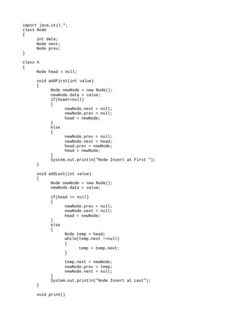 Double Linked List Pdf
