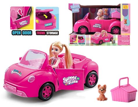 18 Pieces 10 Doll With Vehicle And Accessories Play Set 2 Asstd Colors