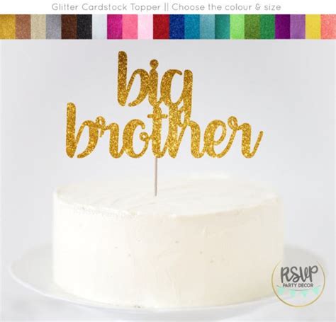Big Brother Cake Topper Sibling Cake Topper Promoted To Big Etsy