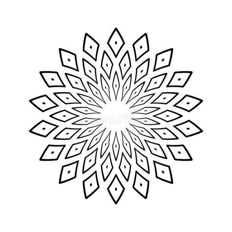 Abstract Geometric Radial Pattern Decorative Design Element Stock