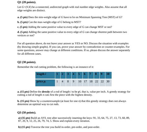 Solved Q1 20 ﻿pointslet Gve ﻿be A Connected