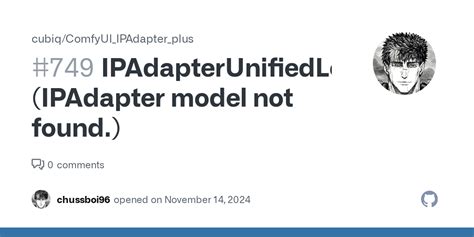 Ipadapterunifiedloader Ipadapter Model Not Found · Issue 749 · Cubiqcomfyuiipadapterplus