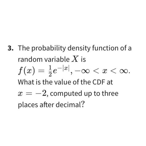 Solved The Probability Density Function Of A Random Variable Chegg