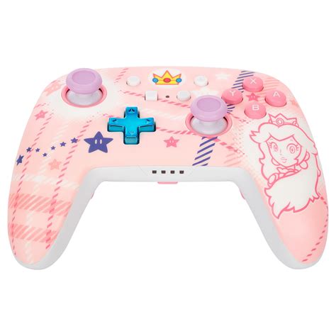 Nintendo Switch Wireless Controller Princess Peach Plaid My