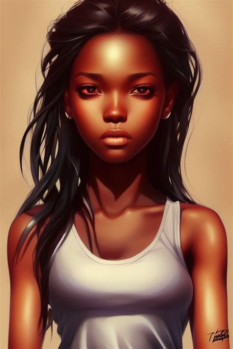 Half Body Melanin Perfect Anatomy Portrait Art Creative Fabrica