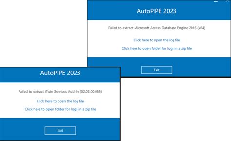 Autopipe Failed To Extract Message Appears When Trying To