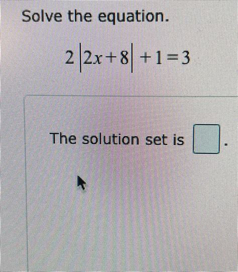 Solved Solve The Equation X The Solution Set Is Chegg