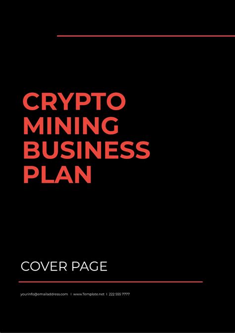 Free Crypto Mining Business Plan Template To Edit Online