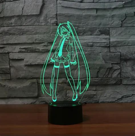 3d Led Night Light Hatsune Miku Modelling Night Lamp Rgb Bedroom