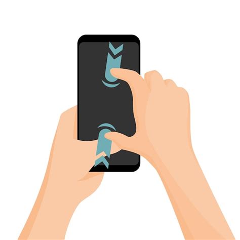 Premium Vector Touch Screen Hand Gestures Flat Colored Icon With