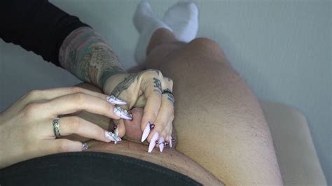 Homemade Handjob Long Nails Scratching Small Soft Cock Manyvids