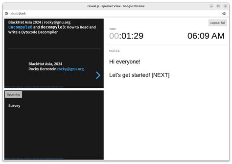 Javascript Add Hash To Reveal Js Upcoming Speaker Notes Slide