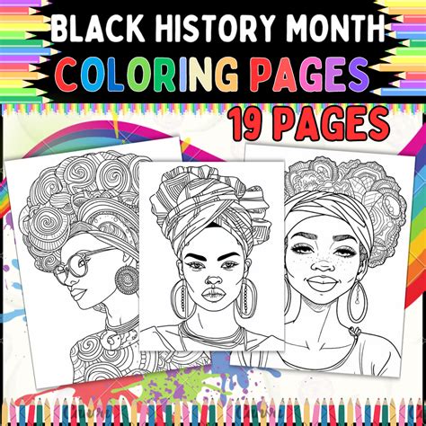 Black History Month Coloring Pages For Women Printable 19 Pages