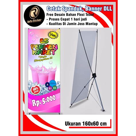 Jual Banner Spanduk Backdrop Es Permen Karet Banner Es Permen Karet