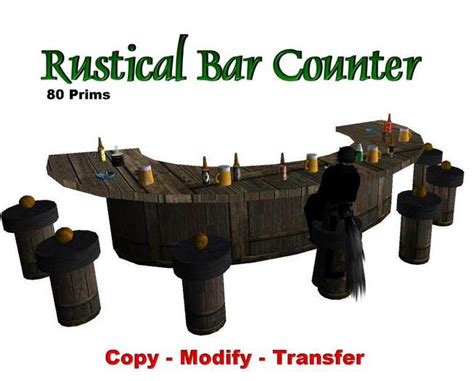Second Life Marketplace Rustical Counter Bar Full Perms