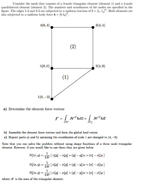 Solved Consider The Mesh That Consists Of A 3 Node