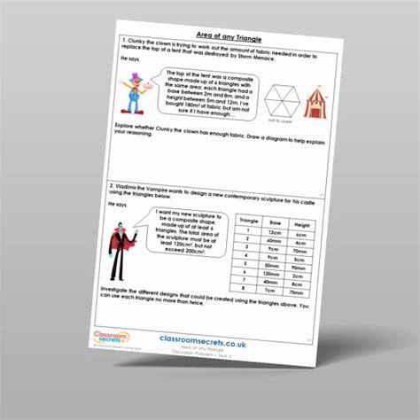 Year 6 Area Of Any Triangle Reasoning And Problem Solving Resource