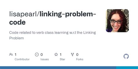 Github Lisapearllinking Problem Code Code Related To Verb Class