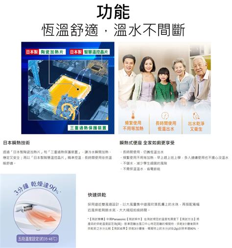 Panasonic國際牌纖薄美型瞬熱式洗淨便座 Dl Rqtk30tww Pchome 24h購物