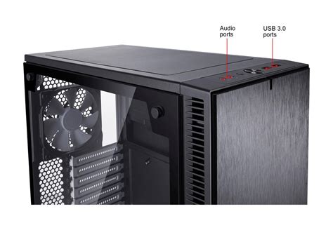 Fractal Design Define C Tg Black Tempered Glass Window Silent Compact Atx Mid Tower Computer