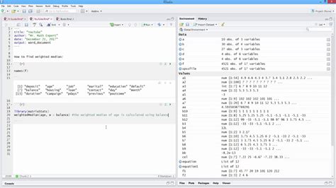 how to find the weighted median in r [hd] youtube