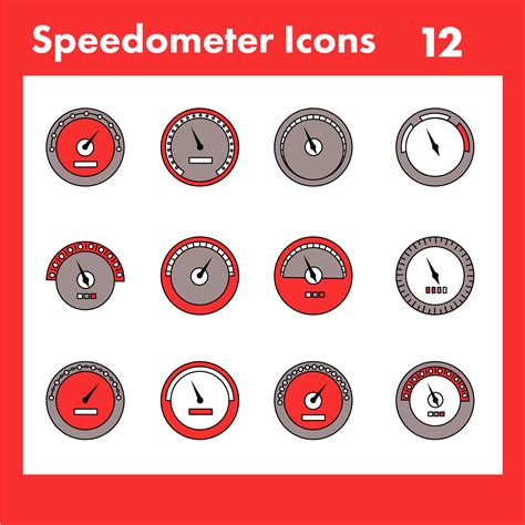 Red And Gray Color Speedometer Icon In Flat Style 25097260 Vector Art