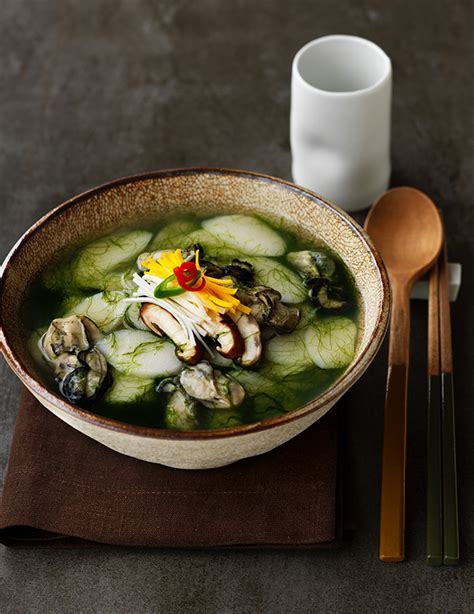 굴 매생이 떡국