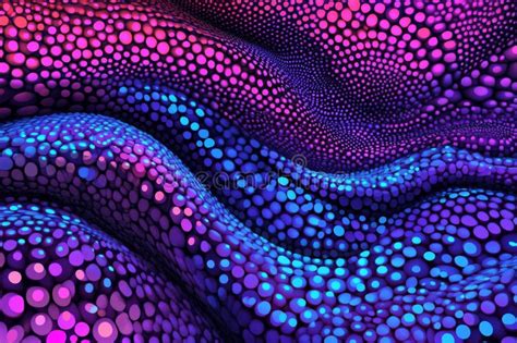 Digital Technology Concept Illustrated By An Abstract Blue Wavy Particle Design Against A Dark