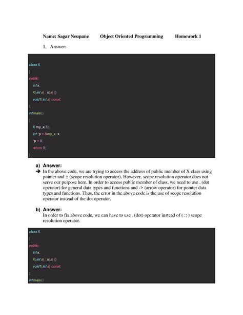 Oop Homework 1 Name Sagar Neupane Object Oriented Programming