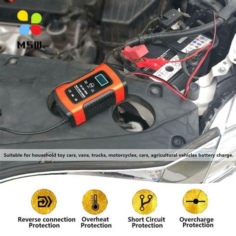 Foxsur V A Car Battery Charger Intelligent Auto Motorcycle Battery Pulse Repair Battery