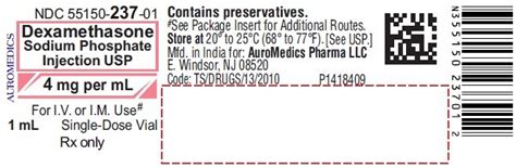 Dexamethasone Injection Package Insert Prescribing Info
