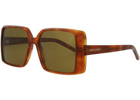 Saint Laurent Square Rectangle Sunglasses Havanahavanabrown Sl451