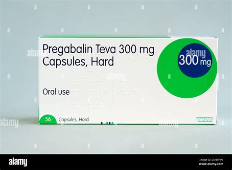 A Pack Of The Prescription Drug Pregabalin The 300mg Capsules Are Contained In Blister Packs