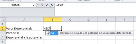 Función Exponencial En Excel