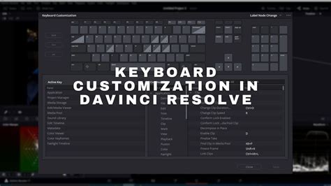 keyboard customization in davinci resolve full guide filmmaking elements