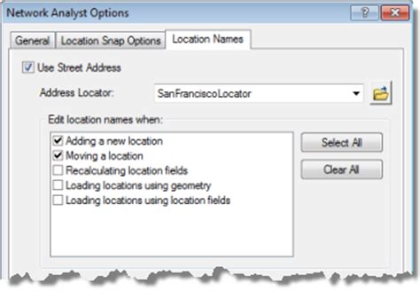 Arcgis Network Analyst Extension Optionsarcmap Documentation